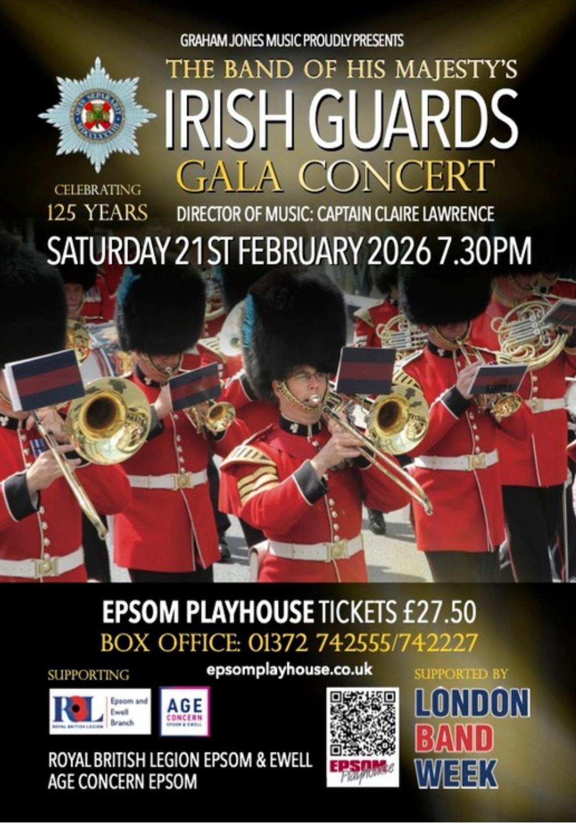 The Band of the Irish Guards Epson Playhouse 21 February 2025. - The ...